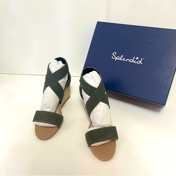 Splendid | Shoes | Splendid Muriel Espadrille Khaki Olive Green Wedge ...